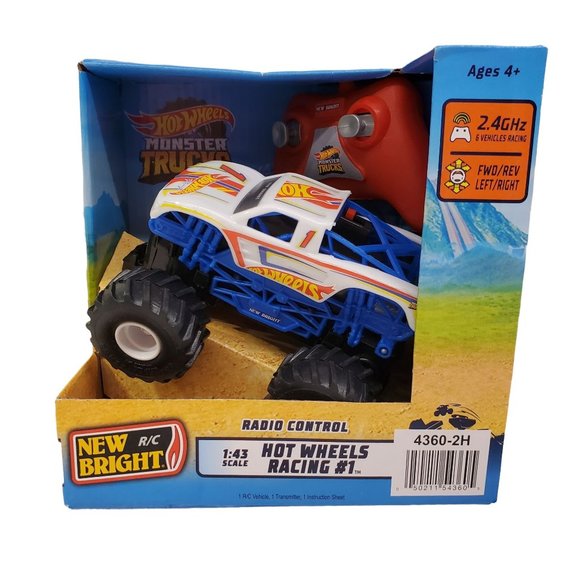Hot Wheels | Toys | Hot Wheels Remote Control Monster Truck 43 Scale ...